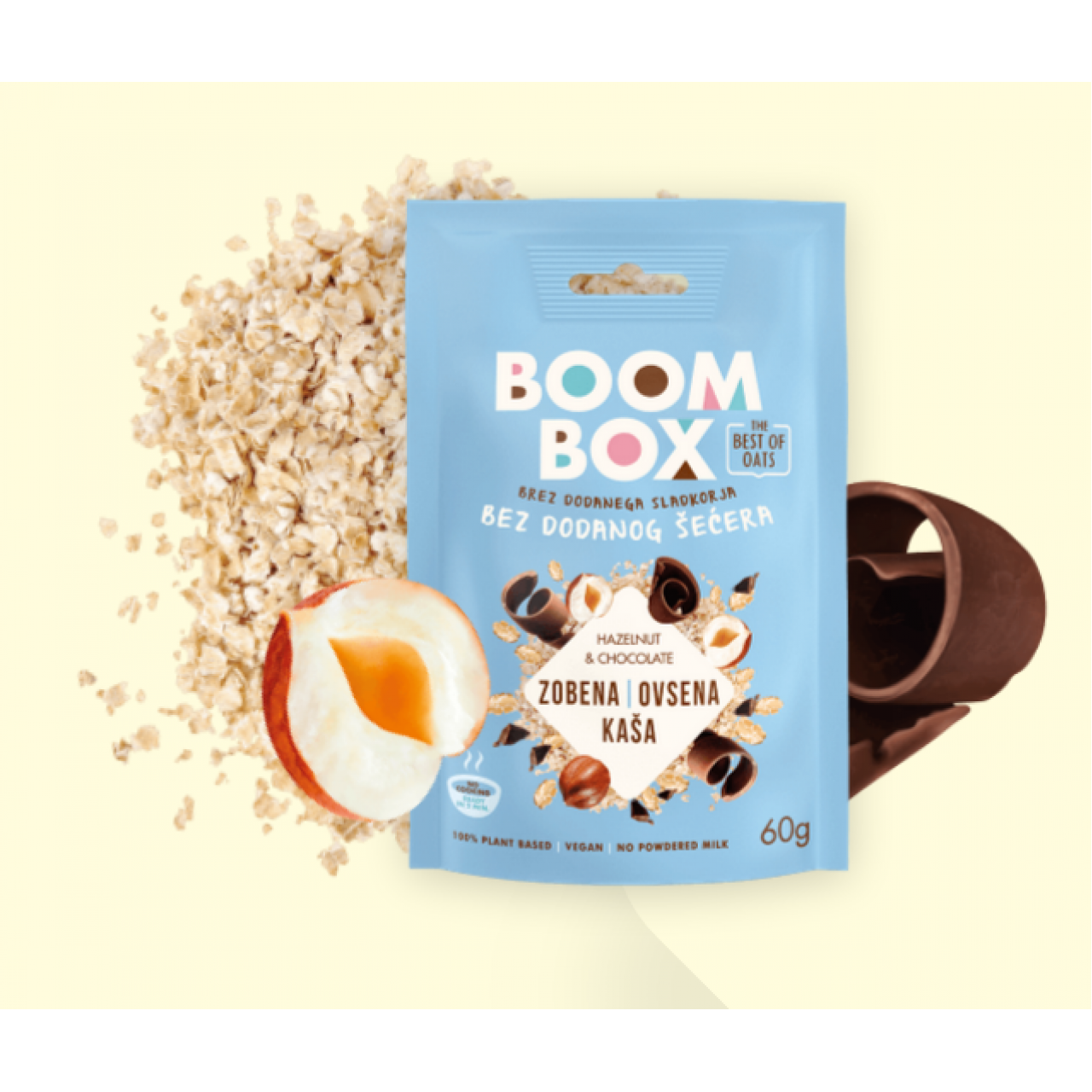 BOOM BOX OVSENA KAŠA SA LEŠNIKOM I ČOKOLADOM 60G | On-line Apoteka Janković