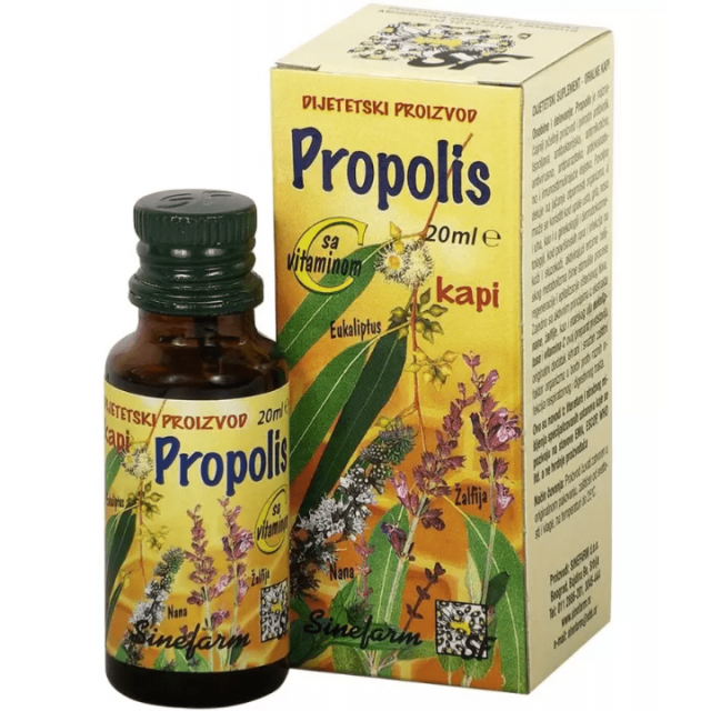 PROPOLIS KAPI SA NANOM, ŽALFIJOM, EUKALIPTUSOM I C VITAMINOM 20ML | On ...