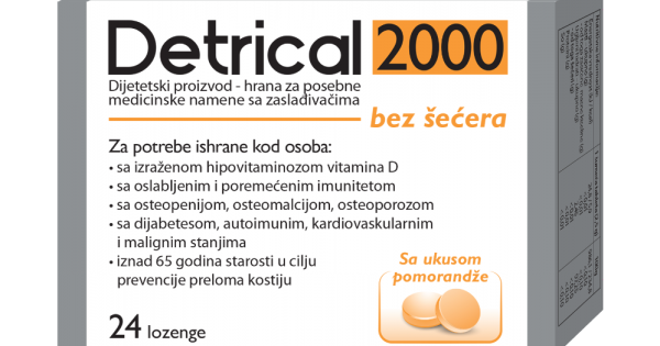 DETRICAL 2000 SA UKUSOM NARANDŽE PASTILE A24 | On-line Apoteka Janković