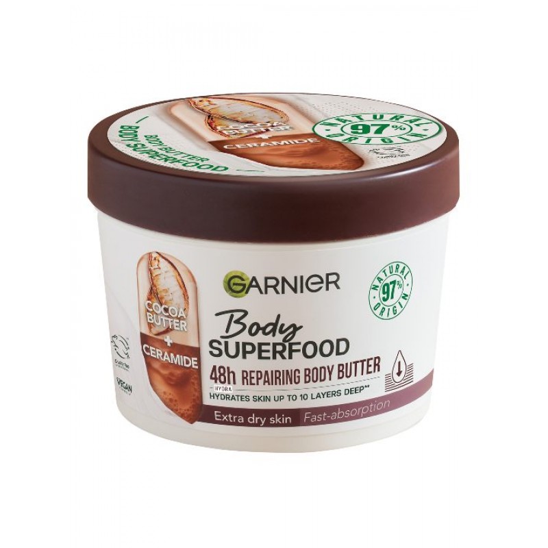 GARNIER BODY SUPERFOOD PUTER ZA TELO ZA VEOMA SUVU KOŽU KAKAO PUTER ...
