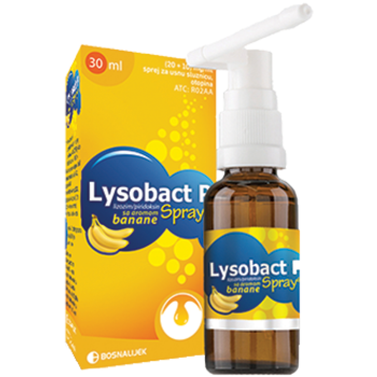 LYSOBACT P SPRAY SA AROMOM BANANE 30ML | On-line Apoteka Janković