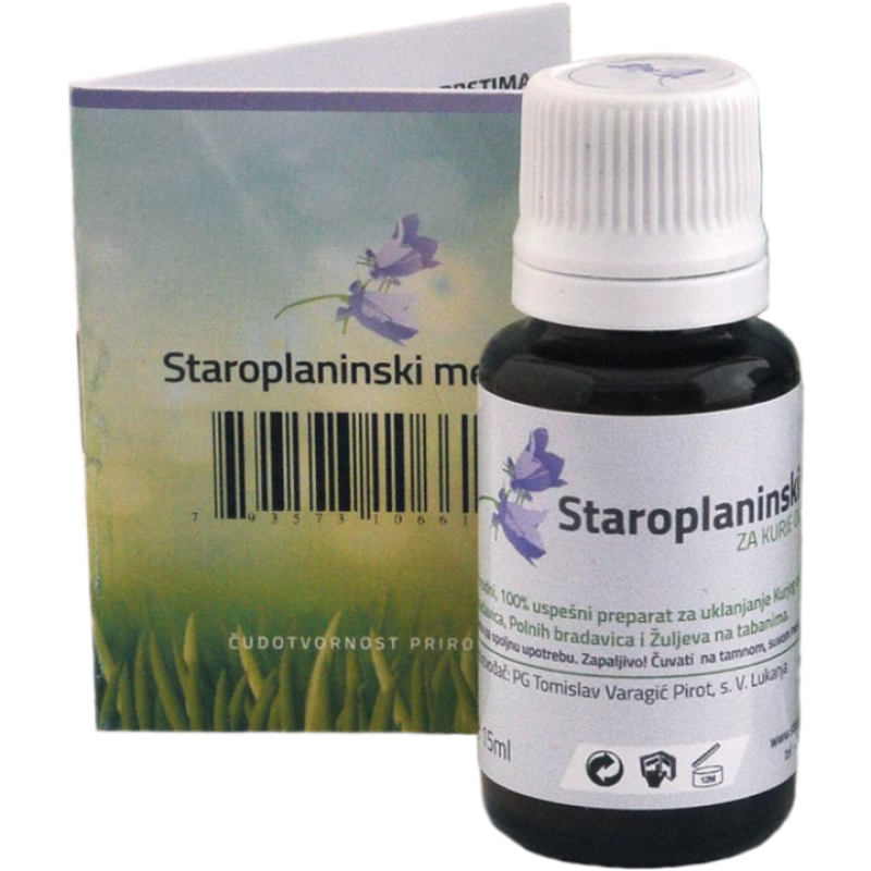 STAROPLANINSKI MELEM ZA KURJE OKO I BRADAVICE 15ML | On-line Apoteka ...
