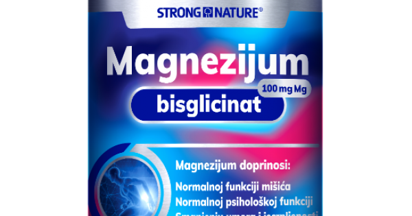 STRONG NATURE MAGNEZIJUM BISGLICINAT 100MG, 60 TABLETA | On-line ...