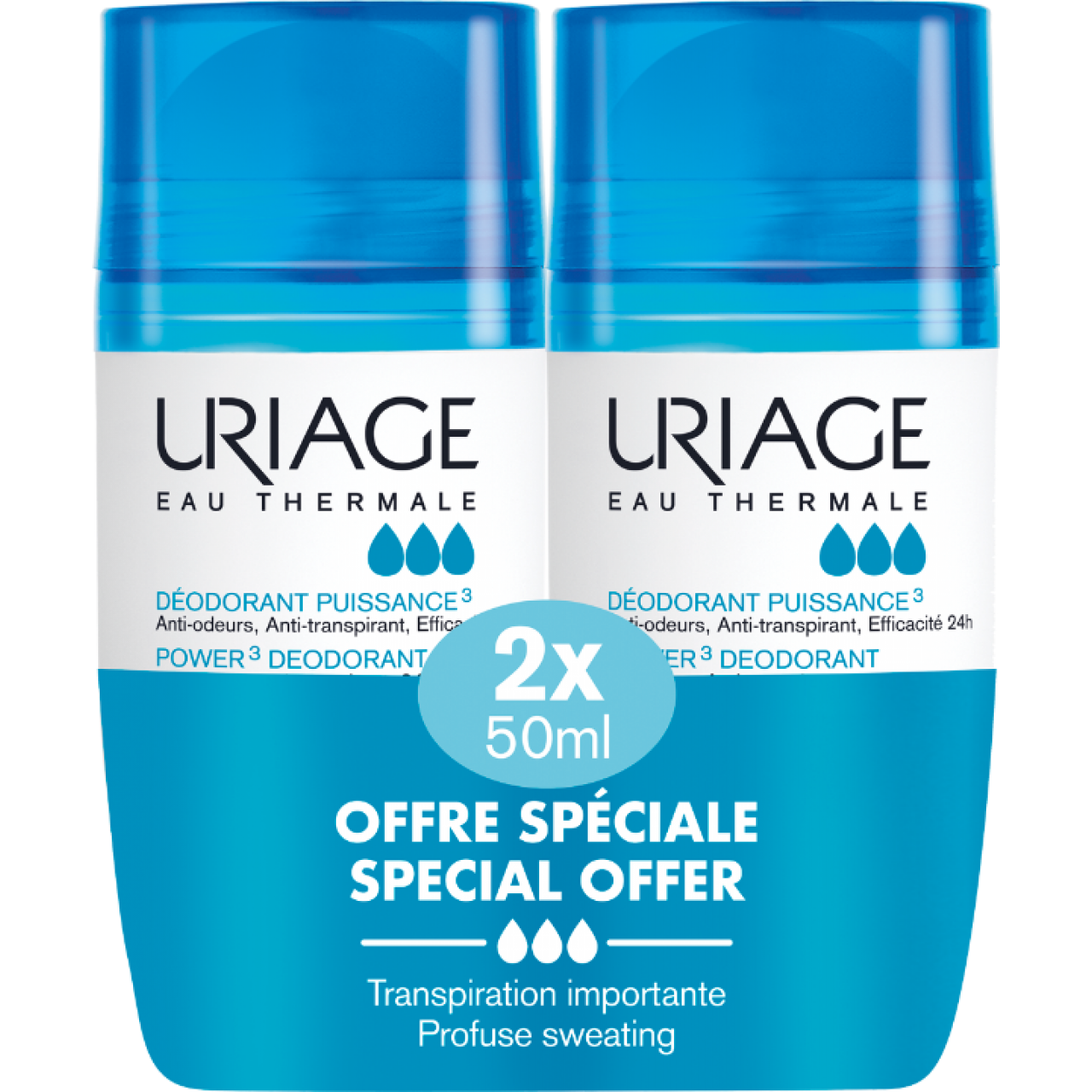 URIAGE PROMO EAU Thermale Power3 Deo roll-on 2x 50ML | On-line Apoteka ...