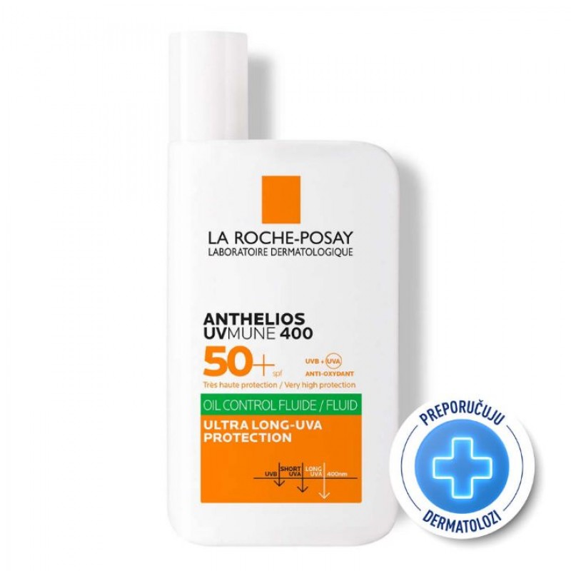 LA ROCHE-POSAY SUN ANTHELIOS UVMUNE 400 OIL CONTROL FLUID SPF50+ 50ML ...