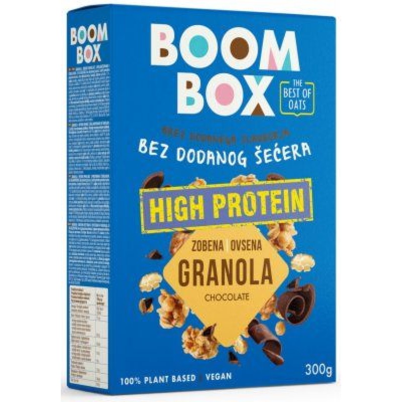 BOOM BOX OVSENA KAŠA GRANOLA HIGH PROTEIN ČOKOLADA 300G | On-line ...