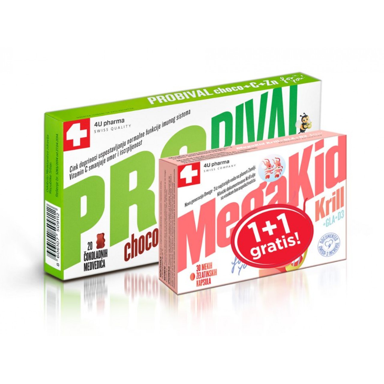 PROBIVAL CHOCO MEDVEDIĆI ZN+C A20 + MEGAKID KRILL KAPSULE A30 | On-line ...