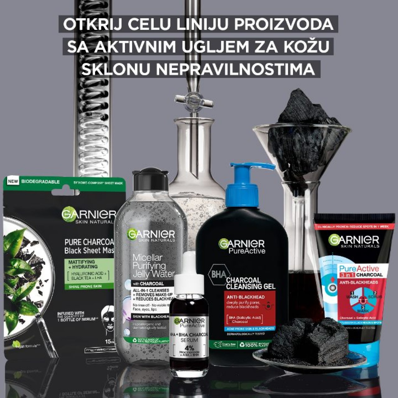 GARNIER PURE ACTIVE CHARCOAL GEL ZA ČIŠĆENJE PROTIV MITISERA 250ML | On ...