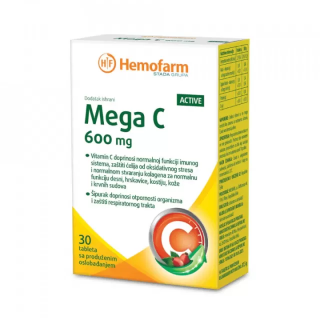 MEGA C ACTIVE 600MG TABLETE A30 | On-line Apoteka Janković