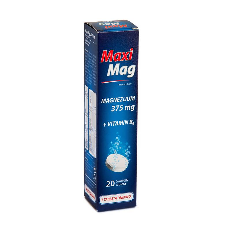 MAXI MAG 375MG ŠUMEĆE TABLETE A20 | On-line Apoteka Janković