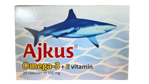 AJKUS OMEGA 3 + VITAMIN E, 20 KAPSULA | On-line Apoteka Janković